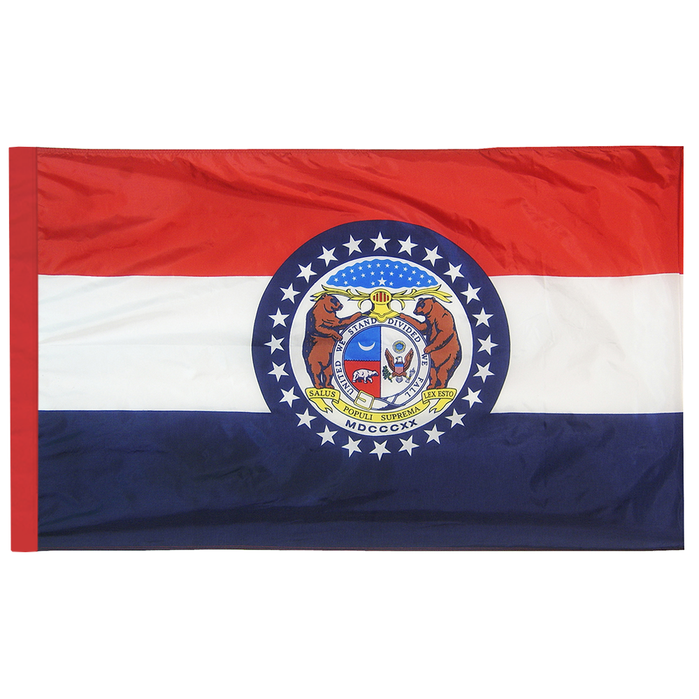 3'x5' Nylon Missouri State Flag with Pole Hem | Collins Flags