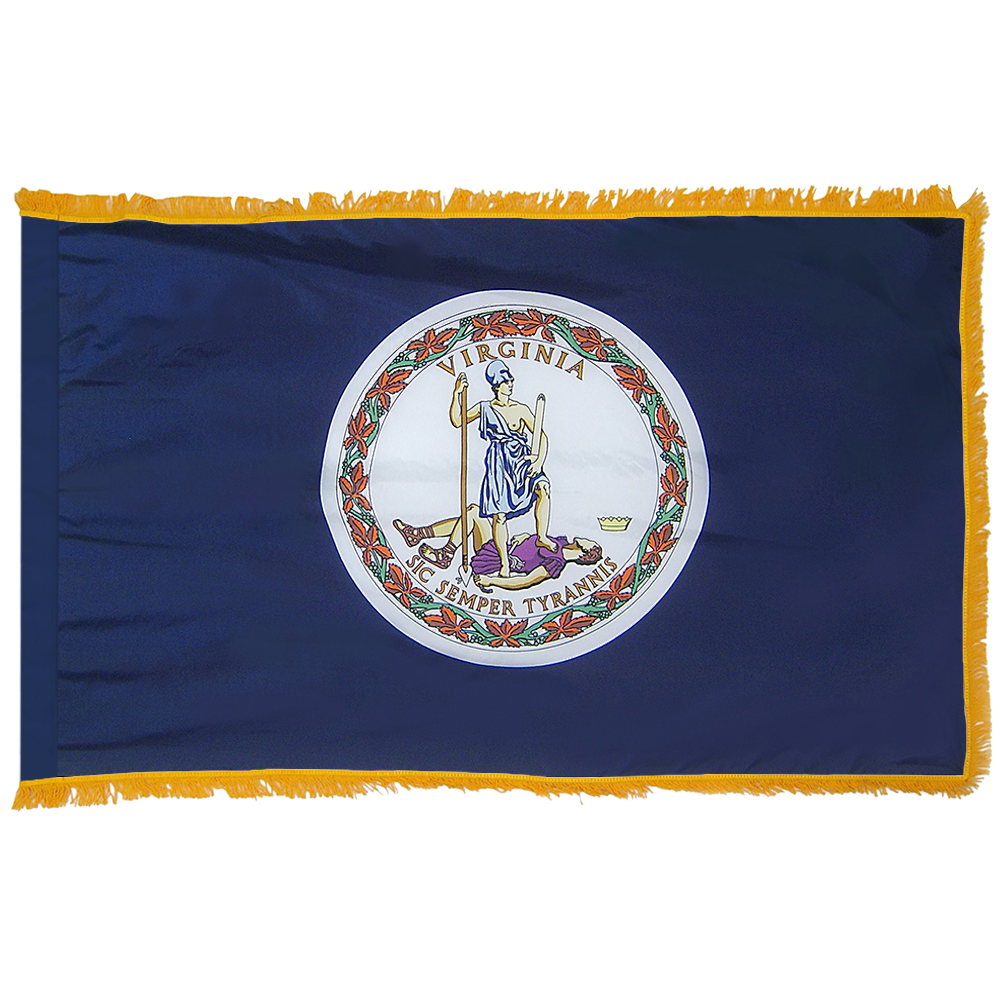 Virginia 3 X 5 Nylon Pole Hem Gold Fringe – Collins Flags