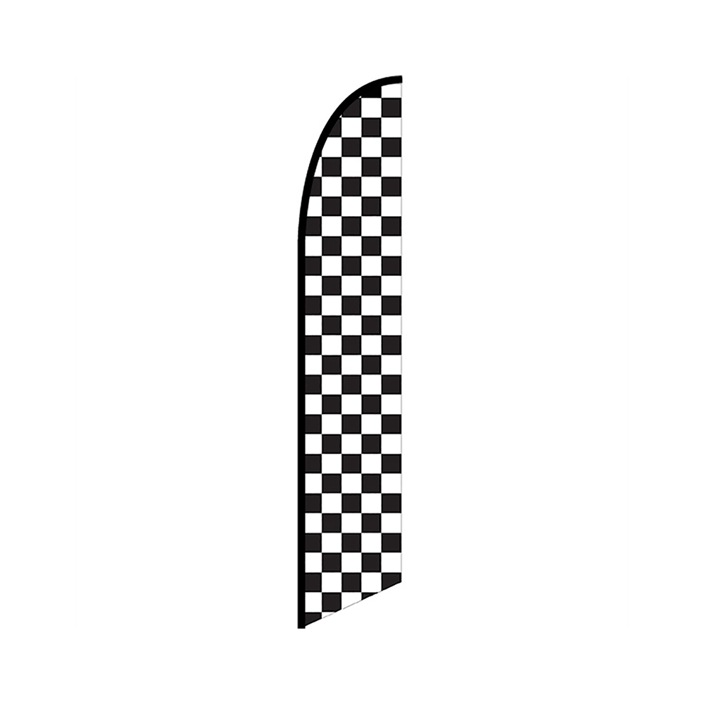 Checkers Black White Knit Poly Banner – Collins Flags